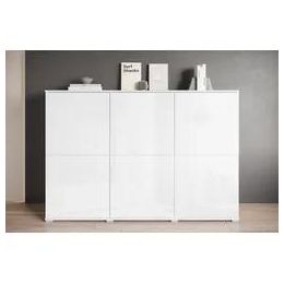 Highboard OTTO HOME "Kenia, moderne grifflose Hochkommode mit 6 T&uuml;ren, Breite 180 cm", wei&szlig; (wei&szlig;, wei&szlig; hochglanz), B:180cm H:125cm T:39,5cm, FSC-zertifizierter Holzwerkstoff, Sideboards, Highboard, Push-to-Open-Fronten, h&ouml;henverstellbaren Einlegeb&ouml;den, Topseller