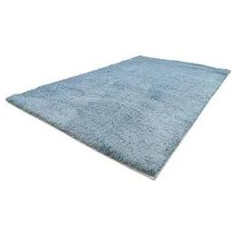 Teppich Carpet City "Softshine 2236" Gr. 11, blau (aquablau), B:80cm H:14mm L:300cm, Kunstfaser, Teppiche, Teppich, L&auml;ufer, Hochflor, besonders weich, robust, Uni, Wohnzimmer