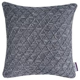Dekokissen Tom Tailor HOME "GRAPHIC KNIT" Gr. 1, grau (anthrazit, meliert), B:40cm L:40cm, Baumwolle, Dekokissen_Sitzkissen_Kissenh&uuml;llen, Kissenh&uuml;lle ohne F&uuml;llung, 1 St&uuml;ck