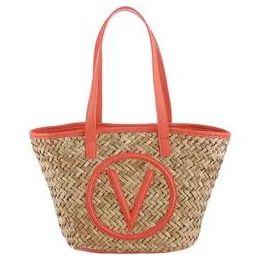 Shopper Valentino BAGS "SHOPPING SAMUELA", Damen, Gr. B/H/T: 45cm x 27cm x 15cm, natur, coral, Polyurethan, Taschen Shopper, Henkeltasche, Schultertasche, Handtasche Damen
