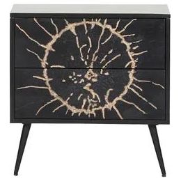 Kommode GUTMANN FACTORY, schwarz, B:58cm H:60cm T:40cm, Massivholz, Sideboards, Kommode