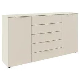 Schubkastenkommode Rauch "Flipp Schubladenkommode W&auml;scheschrank Schrank Bestseller OTTO ́s Choice", beige (beige (champagner)), B:180cm H:100cm T:42cm, Holzwerkstoff, Sideboards, 2-t&uuml;rig mit 5 Schubladen und Soft-Close-Funktion in zwei Breiten, Topseller