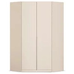 Eckkleiderschrank OTTO HOME "Kleiderschrank Schrank Ankleidezimmer Schlafzimmer Garderobe AGORDO", beige (beige (champagner)), B:117cm H:210cm T:117cm, Holzwerkstoff, Schr&auml;nke, Eckkleiderschrank, voll ausgestattet mit gro&szlig;z&uuml;gigem Stauraum, 2 H&ouml;hen MADE IN GERMANY