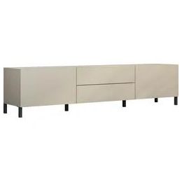 borchardt M&ouml;bel Lowboard BORCHARDT M&Ouml;BEL "Sophia, TV-Schrank mit Metallf&uuml;&szlig;en, Breite 200 cm", beige (kaschmir), B:200cm H:45cm T:35cm, Holzwerkstoff, Sideboards, Lowboard, Variante h&auml;ngend unter "mehr aus der Serie" zu finden