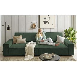 Big-Sofa Home Affaire, B:316cm H:90cm T:135cm, gr&uuml;n, 100% Polyester, Sofas, "NEU: SHERWOOD XXL, Big-Sofa (316cm), extra tiefe Sitzfl&auml;che 95 cm",