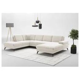 Sit & More Wohnlandschaft SIT & MORE "Morris Jubi U-Form, B: 300 cm", beige (creme), B:300cm H:83cm T:202cm, 100% Polyester, Sofas, Wohnlandschaft, mit Armteilfunktion & 1 Zierkissen, optional Bettfunktion