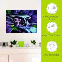 Wandbild Artland, B:80cm H:60cm, bunt, Vinyl, Wohnzimmer, Bilder, "LH44 - Hamilton in kreativen Farben", als Alubild, Leinwandbild, Poster,