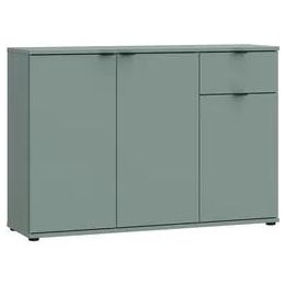 Sideboard FORTE "Ganymede", gr&uuml;n (salbei), B:119,8cm H:82,3cm T:34,1cm, Spanplatte, Sideboards, Sideboard, Sideboard, Stauraum, Schublade; Metallgriffe, 4 Dekore, Breite 119,8cm