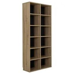 B&uuml;cherregal GAMI "CRAFT", braun (artisan eiche nachbildung), B:90cm H:209cm T:35cm, Regale, B&uuml;cherregal, B&uuml;cherregal mit 6 Regalb&ouml;den und 4 Ablagefl&auml;chen