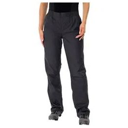 Fahrradhose Vaude "WOMEN'S DROP PANTS II", Damen, Gr. 42, N-Gr, schwarz (schwarz, schwarz), Obermaterial: 100% Polyester, Hosen Fahrradhose, aus Polyester, mit Rei&szlig;verschluss, atmungsaktiv, regenschutz