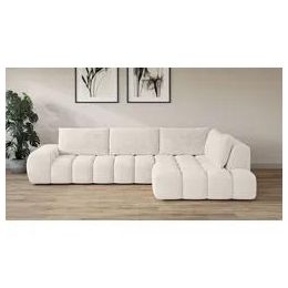 Ecksofa OTTO HOME "AZITA L-Form, XL 296 cm - Designsofa in Bubble-Optik", beige (creme), B:296cm H:89cm T:176,5cm, 100% Polyester, Sofas, Ecksofa, lose R&uuml;ckenkissen, traumhafte Steppung