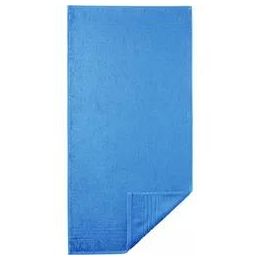 Handt&uuml;cher Egeria "Madison", blau (aquablau), B:50cm L:100cm, Walkfrottee, Obermaterial: 100% Baumwolle, Handt&uuml;cher, Uni-Programm mit Streifenbord&uuml;re, reine Baumwolle