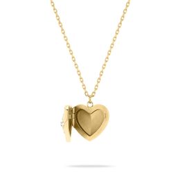 Tamaris Damen Lange Kette "Schmuck Geschenk Edelstahl Halskette Herz Medaillon zum &ouml;ffnen", Edelstahl, L: 85gelbgoldfarben, Edelstahl, Halsketten