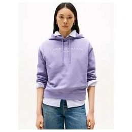 Kapuzensweatshirt Tommy Hilfiger "MDRN REG CORP LOGO HOODIE", Damen, Gr. S (36), lavender ash, Sweatware, Obermaterial: 63% Baumwolle, 37% Polyester, unifarben, regular fit h&uuml;ftlang, B&uuml;ndchen, Sweatshirts, mit gesticktem Logo-Schriftzug