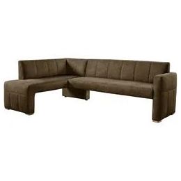Essbank exxpo - SOFA FASHION, choccolate, B:245cm H:83cm T:159cm, Sitzb&auml;nke, Essbank, elegant und modern mit hohem Sitzkomfort