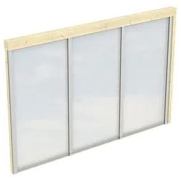 Skan Holz Carport-Seitenwand SKANHOLZ, beige (natur), B:305cm H:200cm, Holzwerkstoff, Gartenhaus-Seitenw&auml;nde, m. Polycarbonat, Wandanbau