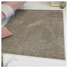 Hochflor-Teppich OTTO HOME "Nickolas, auch als L&auml;ufer erh&auml;ltlich", beige, B:120cm H:30mm L:170cm, Polypropylen, Teppiche, Langflor, Shaggy, weicher Hochflor, uni farben, mit Glanz, Wohnzimmer