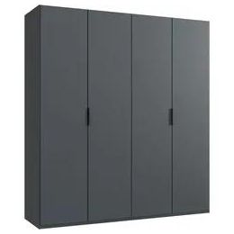 Kleiderschrank wimex "Oxford by fresh to go, in 3 Breiten, Made in Germany", grau (grafit), B:200cm H:216cm T:58cm, Schr&auml;nke, Kleiderschrank, mit hochwertigen Faltt&uuml;ren f&uuml;r den perfekten &Uuml;berblick