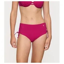 Bikini-Hose Triumph "Summer Twist Maxi", Damen, Gr. 36, N-Gr, lila (berry), Microfaser, Obermaterial: 84% Polyamid, 16% Elasthan, Badehosen Bikini-Hose, verstellbare seitliche Schn&uuml;rung