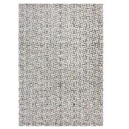 Teppich FLAIR RUGS "Rhett", grau, B:120cm H:12mm L:170cm, Kunstfaser, Teppiche, Teppich, aus gewebter Wolle