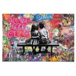Poster Reinders "Love is All We Need", bunt (farbe bild(er): mehrfarbig), B:91,5cm H:61cm T:0,1cm, Bilder, Poster, Wohnzimmer - Mehrfarbig - 150 gr. Papier - Street Art - 91,5x61 cm