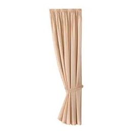 Weckbrodt-Gardinen Vorhang WECKBRODT "Matteo" Gr. 2, beige, B:140cm H:175cm, Polyester, Gardinen, Satin, bedruckt, leichte Qualit&auml;t, mit Raffhalter, Gardine, Store
