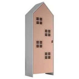 Kleiderschrank Vipack "Casami, mit trendiger Optik in zeitlosem Design", wei&szlig; (wei&szlig;, pink lackiert), B:57,6cm H:171,3cm T:39cm, MDF, Schr&auml;nke, Kleiderschrank, variable Innenausstattung und viel Stauraum