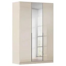 Dreht&uuml;renschrank OTTO HOME "Kleiderschrank Kleiderschr&auml;nke Schrank Garderobe AGORDO mit Glasfront", beige (beige, glas beige (champagner)), B:136cm H:210cm T:54cm, Holzwerkstoff, Schr&auml;nke, Dreht&uuml;renschrank, durchdachte Innenausstattung, in 8 Breiten und 2 H&ouml;hen MADE IN GERMANY