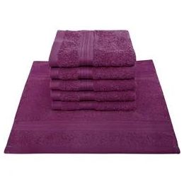 Seiftuch Dyckhoff "Siena", rot (vino), B:30cm L:30cm, Frottier, Waschlappen, mit Bord&uuml;re