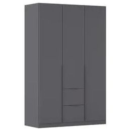 Dreht&uuml;renschrank OTTO HOME "Kleiderschrank Schrank Garderobe AGORDO mit Dekor- oder Hochglanzfront", grau (graumetallic), B:136cm H:210cm T:54cm, Holzwerkstoff, Schr&auml;nke, Dreht&uuml;renschrank, mit Au&szlig;enschubk&auml;sten, in 7 Breiten und 2 H&ouml;hen MADE IN GERMANY