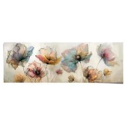 Poster Reinders "Aquarell Blumen", farbe bild(er): beige, B:158cm H:53cm T:0,1cm, Bilder, Poster, Wohnzimmer - Beige - 170 gr. Papier - Blumen und Pflanzen - 158x53 cm