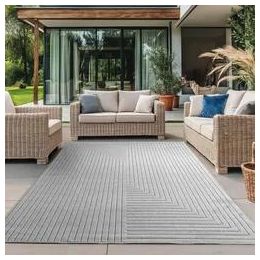 Outdoorteppich Ayyildiz TEPPICHE "NOVA 1202", silber, B:140cm H:5mm L:200cm, Polypropylen, Teppiche, Outdoorteppich, L&auml;ufer, In und Outdoor, Hoch Tief Effekt, Wohnzimmer, Aussenbereich
