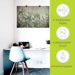 Wandbild Artland, B:120cm H:80cmfarbe bild(er): gr&uuml;n, Papier, Wohnzimmer, Bilder, "Exotische Dschungel Landschaft", als Alubild, Leinwandbild,