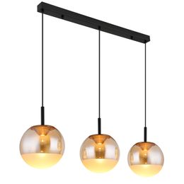 Globo LIGHTING H&auml;ngeleuchte "SEVERIN", H: 130cm, 1 Stk.schwarz matt, Wohnzimmer, Leuchten, H&auml;ngelampe Esszimmer-Leuchte Esstischleuchte Wohnzimmer