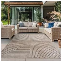 Outdoorteppich Ayyildiz TEPPICHE "NOVA 1202", beige, B:120cm H:5mm L:170cm, Polypropylen, Teppiche, Outdoorteppich, L&auml;ufer, In und Outdoor, Hoch Tief Effekt, Wohnzimmer, Aussenbereich