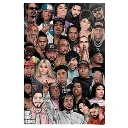Poster Reinders "Hip Hop Icons", bunt (farbe bild(er): mehrfarbig), B:61cm H:91,5cm T:0,1cm, Bilder, Poster, Teenager Zimmer - Mehrfarbig - 150 gr. Papier - Musik - 61x91,5 cm