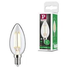 Paulmann LED-Leuchtmittel "Eco-Line Filament 230V LED Kerze E14 1er-Set 525lm 2,5W 3000K Klar", Energieeffizienz: A (A-G), transparent, L:9,8cm &Oslash;:3,5cm, Leuchtmittel