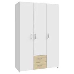 Dreht&uuml;renschrank FORTE "Econobox", wei&szlig;, B:119,4cm H:190,5cm T:54,4cm, Schr&auml;nke, Dreht&uuml;renschrank, Dreht&uuml;renschrank, zeitloses Design mit alufarbigen Griffen.