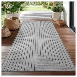 Outdoorteppich Ayyildiz TEPPICHE "NOVA 1202", silber, B:80cm H:5mm L:150cm, Polypropylen, Teppiche, Outdoorteppich, L&auml;ufer, In und Outdoor, Hoch Tief Effekt, Wohnzimmer, Aussenbereich