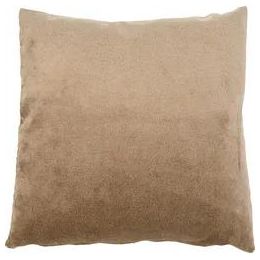 G&ouml;zze Dekokissen G&Ouml;ZZE "Muri", grau (taupe, unifarben), B:40cm L:40cm, Obermaterial: 100% Polyester, Dekokissen_Sitzkissen_Kissenh&uuml;llen, in vielen Unifarben