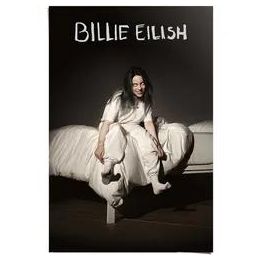 Poster Reinders "Poster Billie Eilish When We All Fall Asleep, Where Do We Go?", schwarz (farbe bild(er): schwarz), B:61cm H:91,5cm, Papier, Bilder, Poster