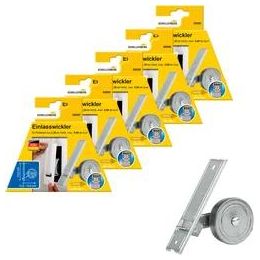 Einlass-Gurtwickler Schellenberg "f&uuml;r das Rollladensystem Maxi, Lochabstand 13,5 cm, Unterputz-Montage", silber (silberfarben), B:50cm, Gurtwickler, f&uuml;r Rollladengurte mit 23 mm Breite