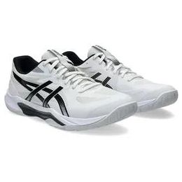 Hallenschuh asics "GEL-TACTIC 13", Herren, Gr. 46,5, schwarz-wei&szlig; (wei&szlig;, schwarz), Synthetik, Schuhe Hallenschuh, besonders geeignet f&uuml;r Handball und Volleyball