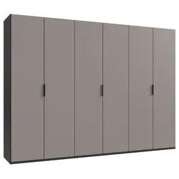 Kleiderschrank wimex "Oxford by fresh to go, in 3 Breiten, Made in Germany", grau (grafit, saharagrau), B:300cm H:216cm T:58cm, Holzwerkstoff, Schr&auml;nke, Kleiderschrank, mit hochwertigen Faltt&uuml;ren f&uuml;r den perfekten &Uuml;berblick