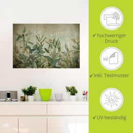 Wandbild Artland, B:90cm H:60cmfarbe bild(er): gr&uuml;n, Vinyl, Wohnzimmer, Bilder, "Exotische Dschungel Landschaft", als Alubild, Leinwandbild, Poster,