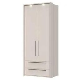 Dreht&uuml;renschrank OTTO HOME "Opera mit oder ohne Kranz inkl. LED-Bel.,B92,137,182 oder 227 cm", cashmere, B:97cm H:226cm T:60cm, FSC-zertifizierter Holzwerkstoff, MDF, Schr&auml;nke, Dreht&uuml;renschrank, UV lackiert, Soft Close Funktion, H&ouml;henverstellbare F&uuml;&szlig;e