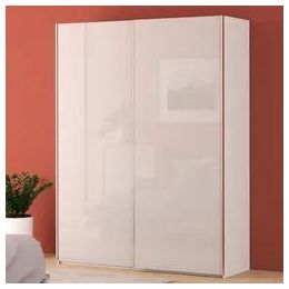 Schwebet&uuml;renschrank FORTE "Fittio, Made in Europe, 2 Schiebet&uuml;ren, modernes Design", wei&szlig; (wei&szlig;, wei&szlig; glanz), B:180,1cm H:235cm T:61,2cm, Schr&auml;nke, Schwebet&uuml;renschrank, H&ouml;he 2,35 mtr, stehende Montage