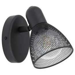 Eglo Deckenspot "CAROVIGNO Wandstrahler, Stahl, E14, IP20, Schlafzimmerlampe, Lampe", schwarz, 1, H: 10,5cm, Leuchten, Spot in schwarz - f&uuml;r Schlafzimmer, Flur oder Wohnzimmer, Deckenspot