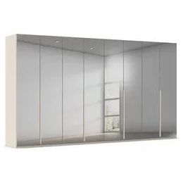 Kleiderschrank "Schrank Garderobe Ankleide Schlafzimmer Flur SERINA Eyecatcher", beige (champagner), grauspiegel, B:401cm H:223cm T:61cm, Holzwerkstoff, LeGer Home by Lena Gercke, Schr&auml;nke, Kleiderschrank, in 6 Breiten, 3 Ausf&uuml;hrungen und mit Front Glas oder Dekor MADE IN GERMANY