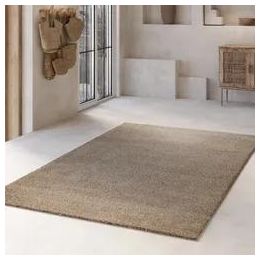 Hochflor-Teppich Wecon Home BASICS "Nova, auch als L&auml;ufer, auch quadratisch", beige (sand beige), B:80cm H:25mm L:150cm, Polyester, Teppiche, Shaggy gewebt, L&auml;ufer, robust, Wohnzimmer, Schlafzimmer